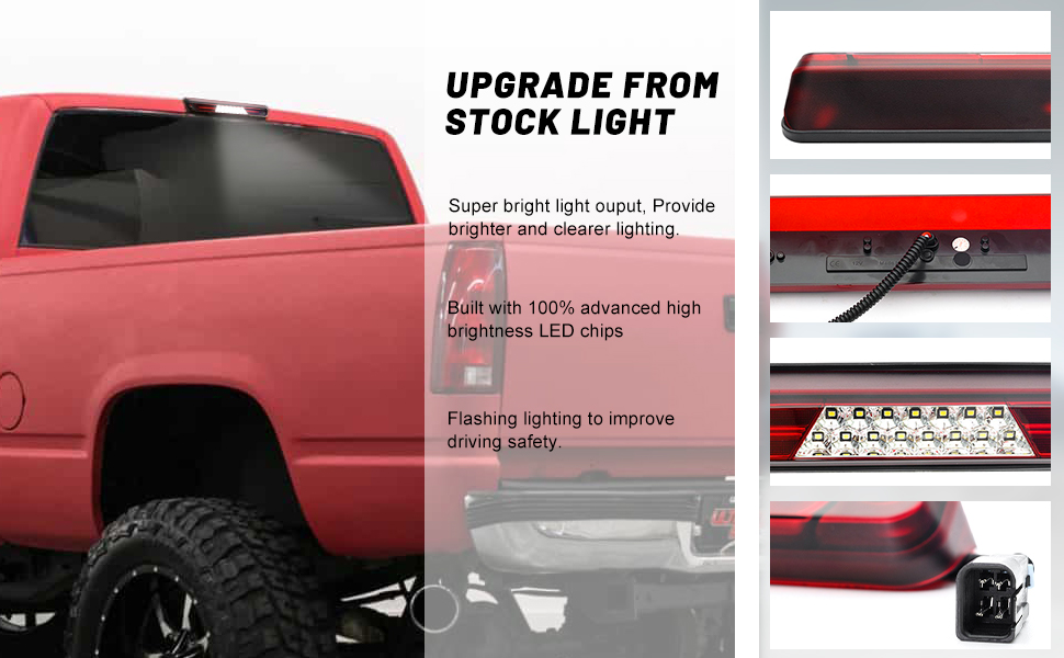 Amazon.com: NJSBYL C/K Series Pickups LED 3rd Brake Light for Chevy/GMC Sierra C1500 C2500 C3500 ...