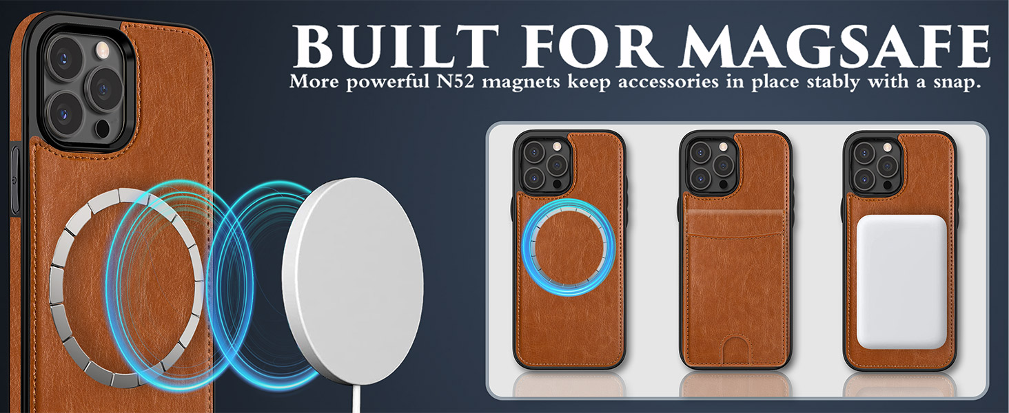 Amazon.com: LOHASIC Wallet Case for iPhone 15 Pro Max, 6 Card Holder, Compatible with MagSafe ...