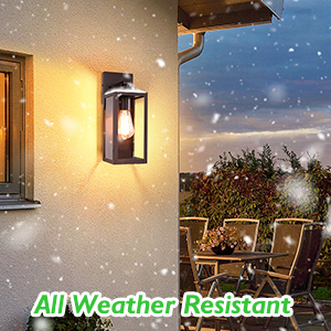 BesLowe Outdoor Wall Light Fixtures, Exterior Waterproof Wall Lanterns, Brown Porch Sconces Wall ...