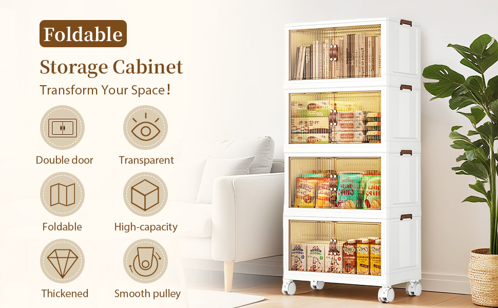 Amazon.com - Gzdisbek Storage Bins with Lids, 4 Pack Multifunctional ...