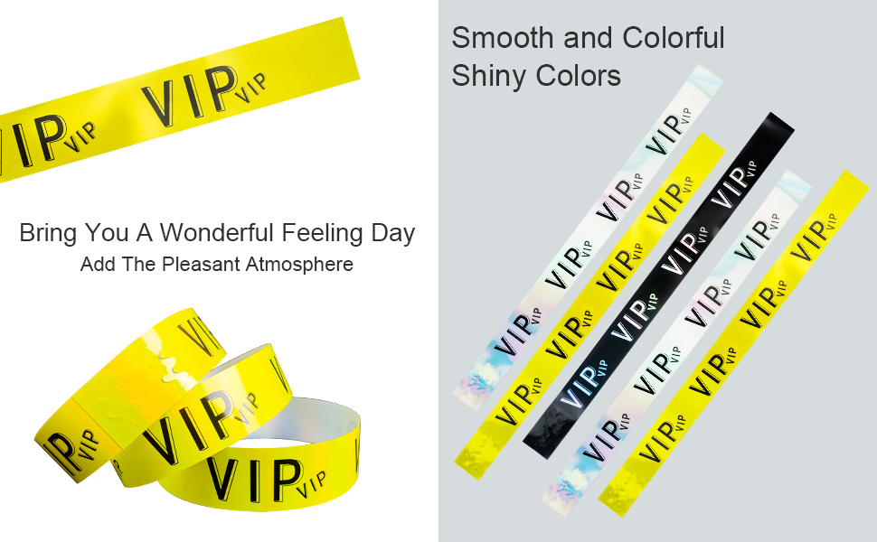 Amazon.com : Succwoah VIP Plastic Wristbands -1000 Count Disposable ...