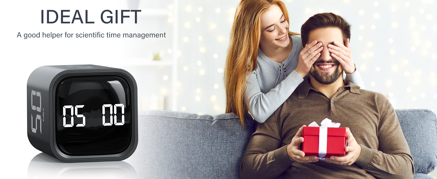 Rotating Pomodoro Timer 5 25 10 50 Minutes Preset Desk