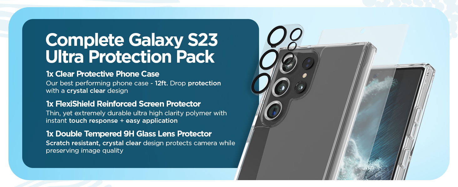 Amazon.com: Case-Mate Samsung Galaxy S23 Ultra Case [3in1] with FlexiShield Screen Protector ...