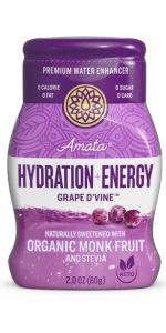 Amazon.com: Amata Water Flavor Drops - Naturally Sweetened with Monk Fruit & Stevia - Water ...