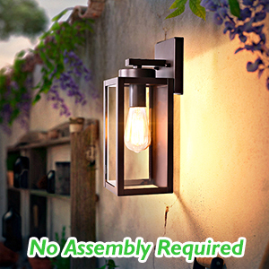 BesLowe Outdoor Wall Light Fixtures, Exterior Waterproof Wall Lanterns, Brown Porch Sconces Wall ...