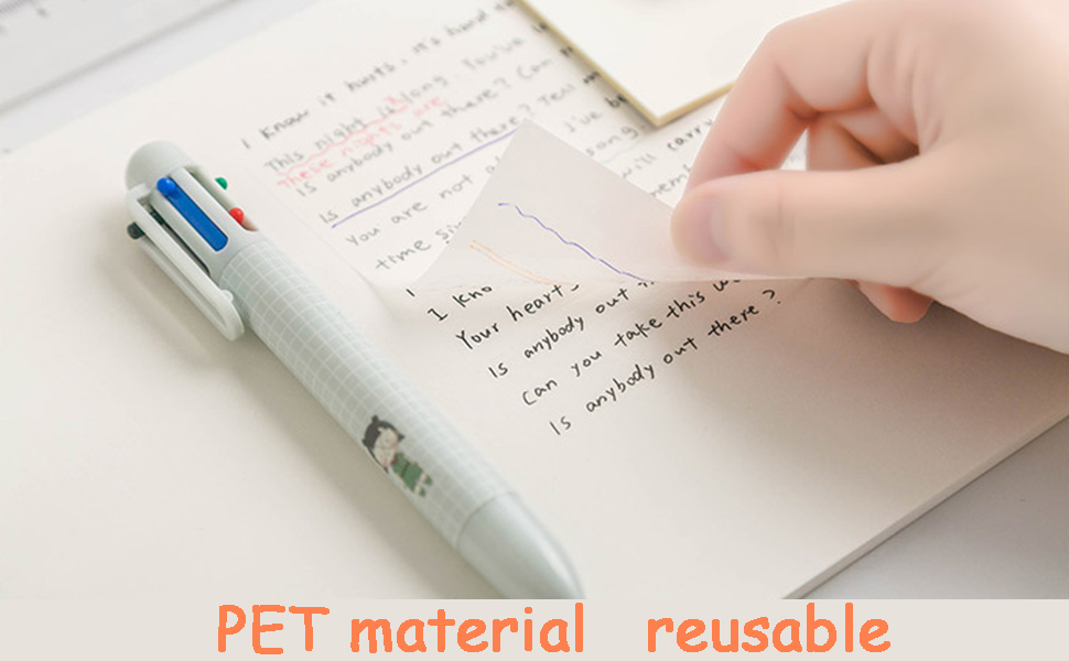 Fitn Beau 300Pcs Transparent Sticky Notes Clear Post It Translucent Fitn Beau 300Pcs Transparent Sticky Notes Clear Post It Translucent