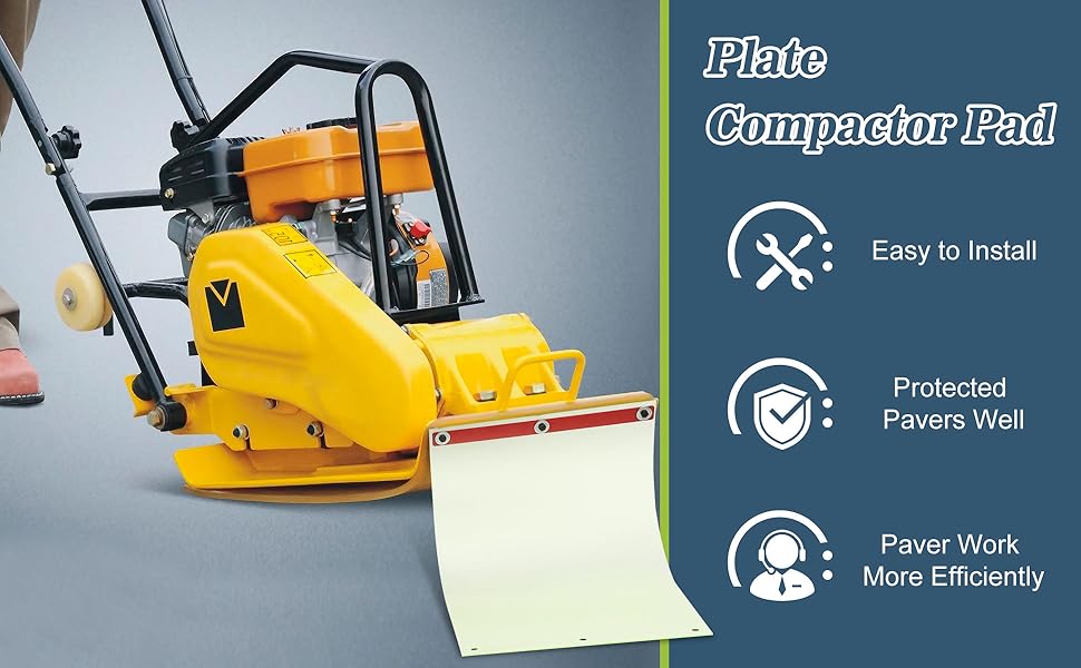 Amazon.com: 56035-047 Compactor Pad, Construction Zone Plate Compactor Pad, Pavers Plate Tamper ...