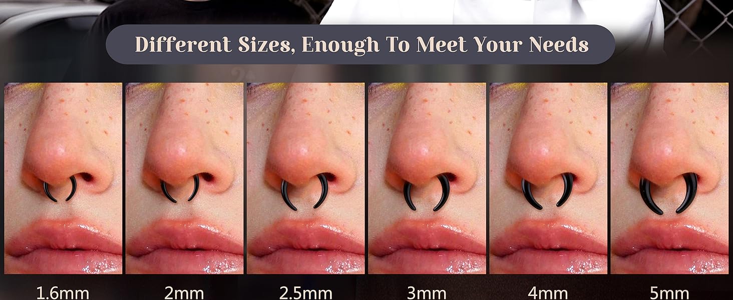 Amazon.com: Jstyle 18Pcs 14G-4G Acrylic Pincher Tapers Septum Ring C Shape Buffalo Stretcher ...