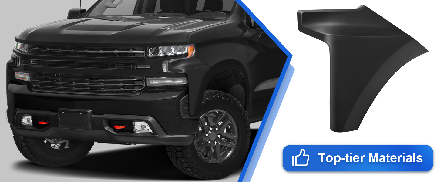 Amazon.com: Alziria Front Bumper End Cover Cap Extension Trim Fit for 2019-2022 19-22 Chevy ...