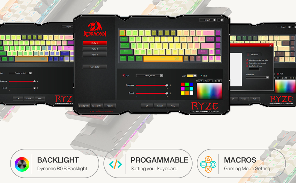 Amazon.com: Redragon Mechanical Gaming Keyboard, 60 Percent Keyboard ...