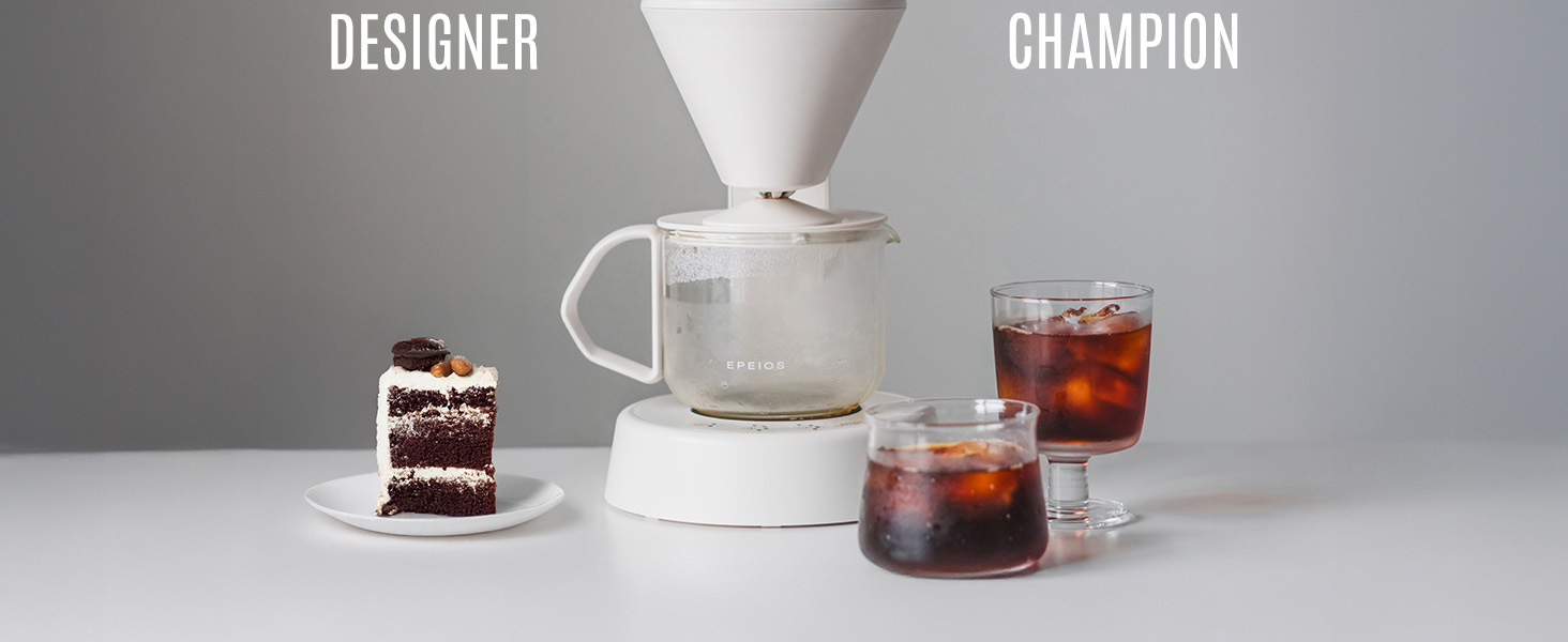 Amazon.co.jp: 「WBC世界チャンピオン井崎英典が全面監修」エペイオス(Epeios) Moccaドリップコーヒーメーカー 3つの抽出モード 18-22%の最適な抽出率 大容量 ...