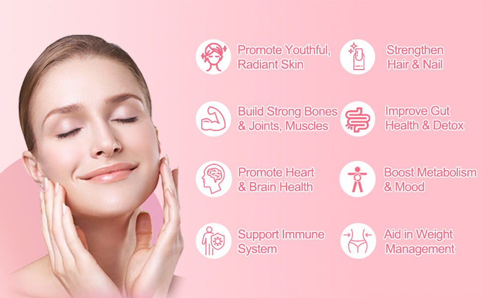 Amazon.com: Vegan Collagen Gummies with Biotin, Sea Moss, Keratin, Hyaluronic Acid, Vitamin for ...