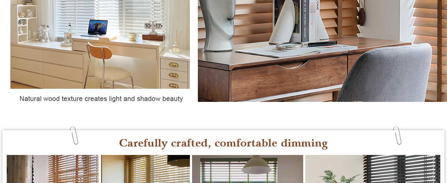 Amazon.com: EVOZEN Slats Wood Blinds 2 Inch Cordless, Custom Wood Blinds for Indoor Windows ...