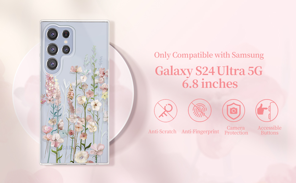 Amazon.com: Gronda for Samsung Galaxy S24 Ultra Case Compatible with Shockproof Protection and ...