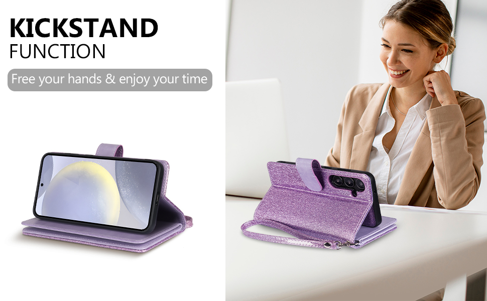 Amazon.com: Varikke Compatible with Samsung Galaxy S24 Wallet Case, Detachable Magnetic Flip ...