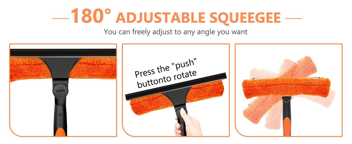 Amazon.com: SKGPOLE Squeegee for Window Cleaning Kit with 5-19 Foot Telescoping Extension Pole ...