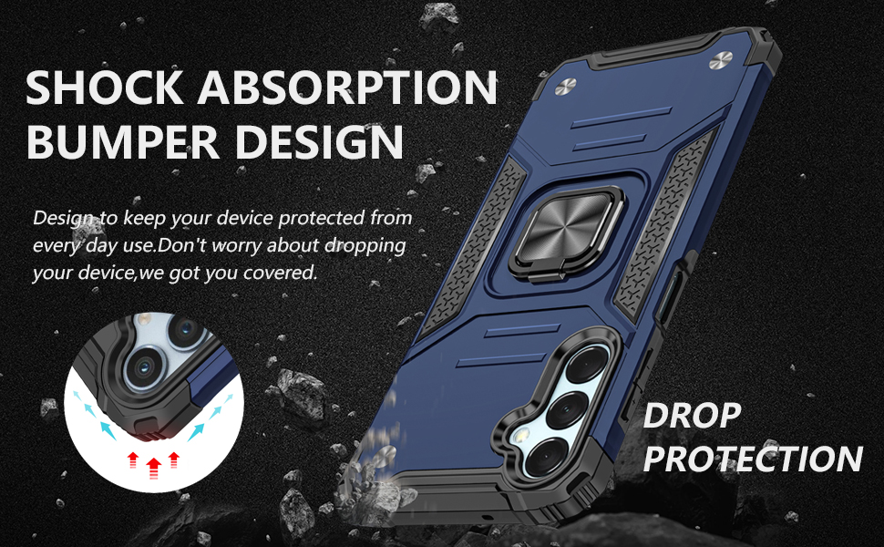 Amazon.com: Dionsibei Galaxy A25 5G Case Military Grade Built-in Kickstand Case with Stand ...