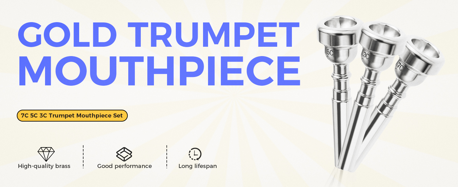 Amazon.com: ETERMETA 3 Pack Trumpet Mouthpiece 7C 5C 3C Trumpet ...