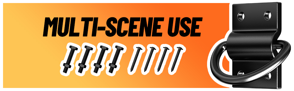 Amazon.com: KAIZONPOT 6PCS Tie Down Anchors, D Rings Tie Down Anchors 6500LB Breaking Strength ...