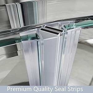 ELEGANT 38" D x 38" W x 72" H Round Corner Shower Door with 1/4 in. Clear Glass Sliding Shower ...