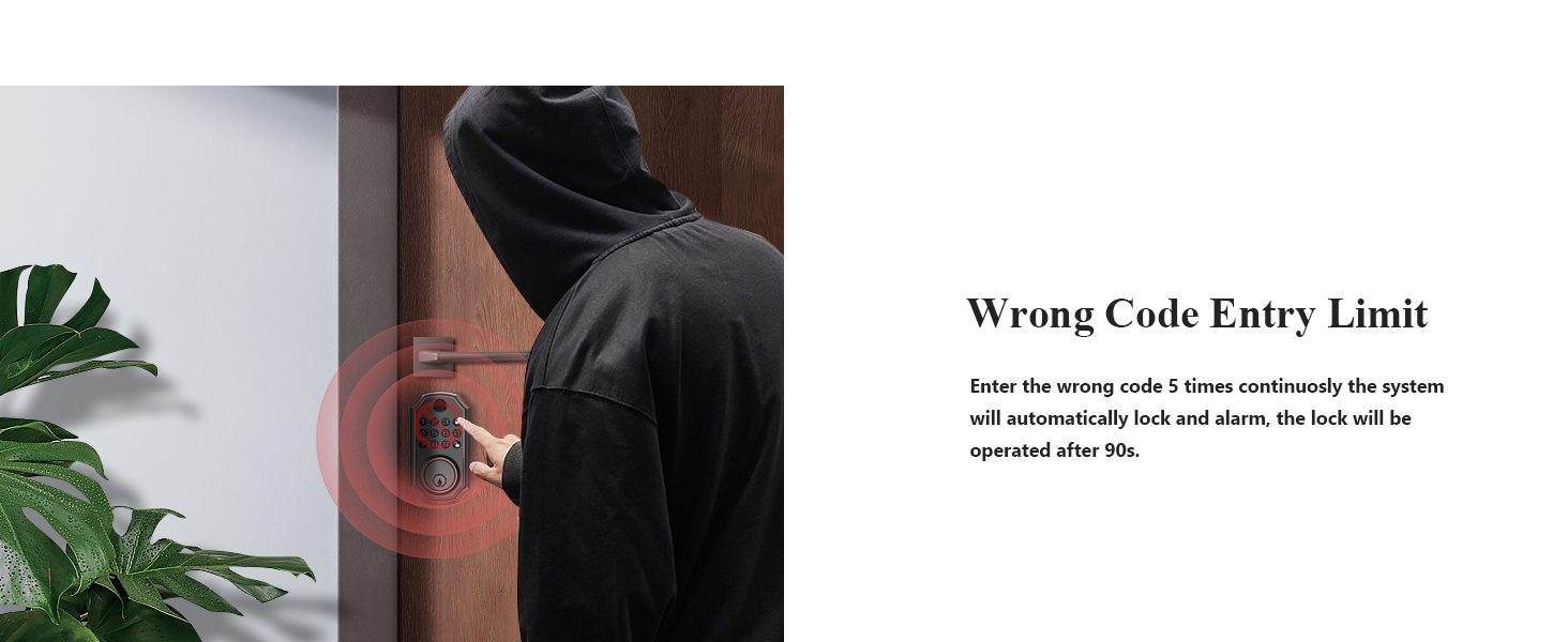 ZSZ Smart Locks for Front Door, Keyless Entry Door Lock with Fingerprint, Keypad & Code Unlock ...