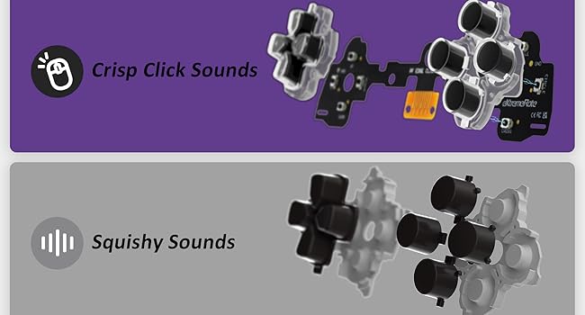 Extremerate Face Buttons Clicky Kit For Ps5 Edge Controller Custom Tactile Dpad Action Buttons