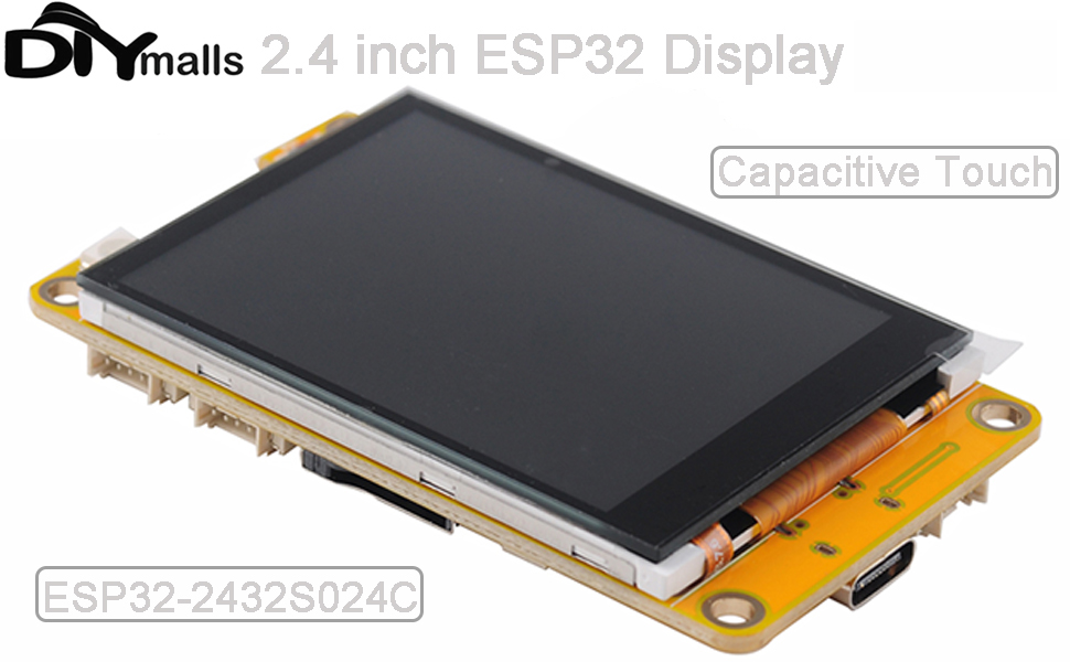 Amazon.com: DIYmalls 2.4" inch ESP32 Display ESP32-2432S024C Capacitive Touch Screen - 9341 TFT ...