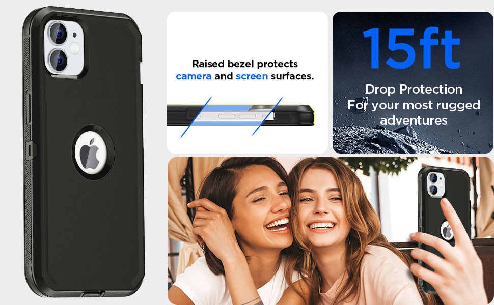 Amazon.com: AICase for iPhone 11 Case,Heavy Duty Drop Protection Full Body Rugged Shockproof ...