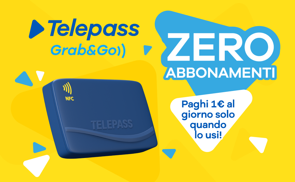 Telepass Grab&Go – Dispositivo Senza Canone Fisso, Modalità Pay-Per-Use, Attivazione a Pagamento ...