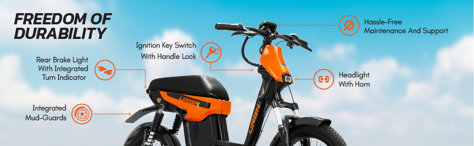 Motovolt URBN E Bike | URBN Standard Long Range | Range up to 120 Kms in Pedal Assist Mode ...