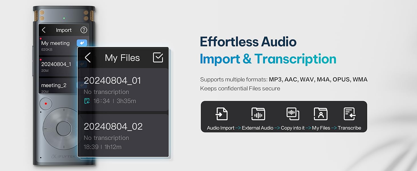Amazon.com: iFLYTEK AI Voice Recorder with Playback & Voice Activated Recording, 32GB Digital ...