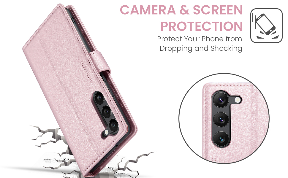 Amazon.com: FLIPALM for Samsung Galaxy S23 Plus/S23+ Wallet Case with RFID Blocking Credit Card ...