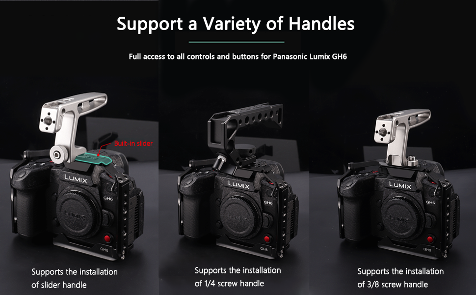 Amazon.com : Aluminum Alloy Camera Video Cage for GH6, DSLR Camera ...