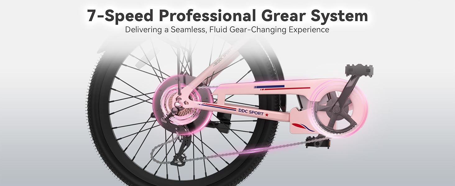 Amazon.com : DDC SPORT 24'' City Cruiser Electric Bike for Adults, 374.4WH Removable Battery ...