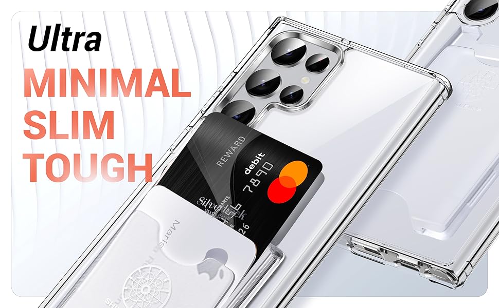 Amazon.com: Shields Up for Samsung Galaxy S23 Ultra Case, Minimalist Wallet Case with Card ...