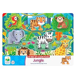Amazon.com: The Learning Journey My First Lift & Learn - Jungle 7 Piece Tray Puzzle ...