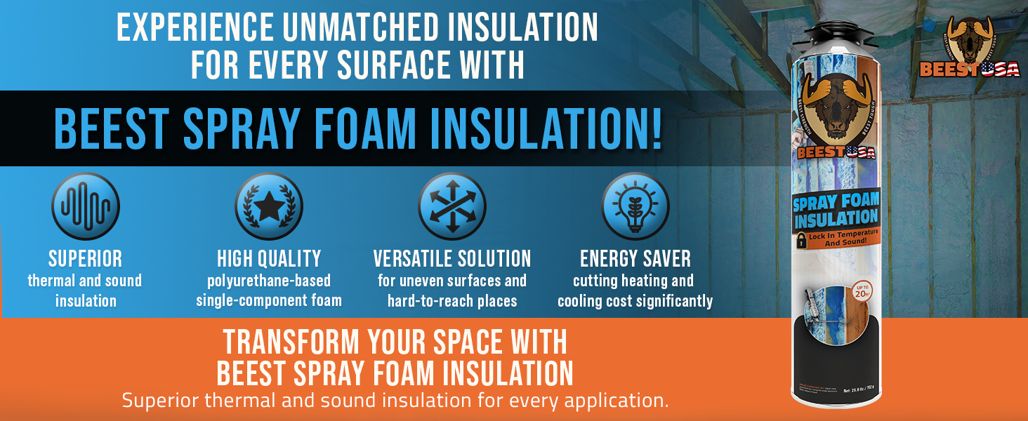 Amazon.com: BEEST Closed Cell Spray Foam Insulation Kit for Wall & Attic, 240 Board ft/sq.ft ...