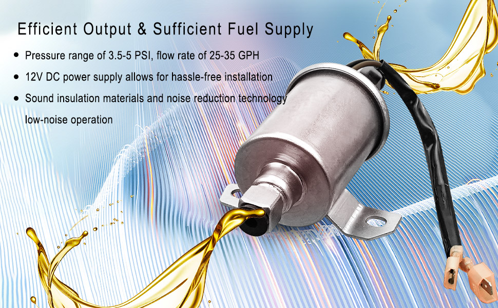 Amazon.com: 12V Fuel Pump Universal Fit for Cummins Onan Generator 3.5-5 PSI 25-35 GPH Replace ...