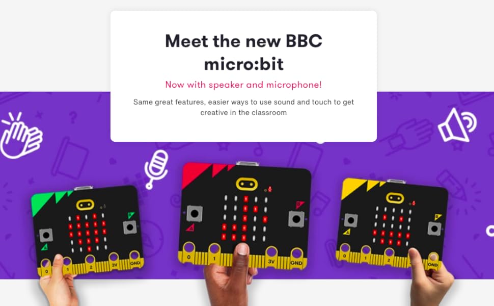STEM Education BBC Micro:bit V2 Go Pocket-Sized Codeable Computer Kit ...
