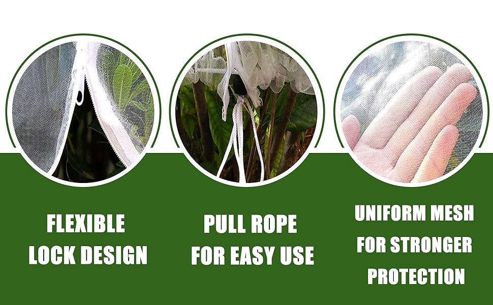Amazon.com : 10'x10' Large Fruit Tree Netting Cover for Squirrels and Birds with Zipper, Fruit ...