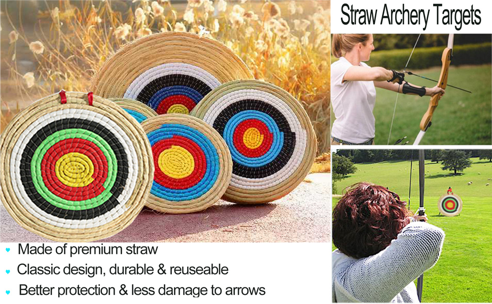 Cible de tir à l'arc - Cible de Paille,Tir à l'arc Traditionnelle en Paille,pour Les Sports de ...