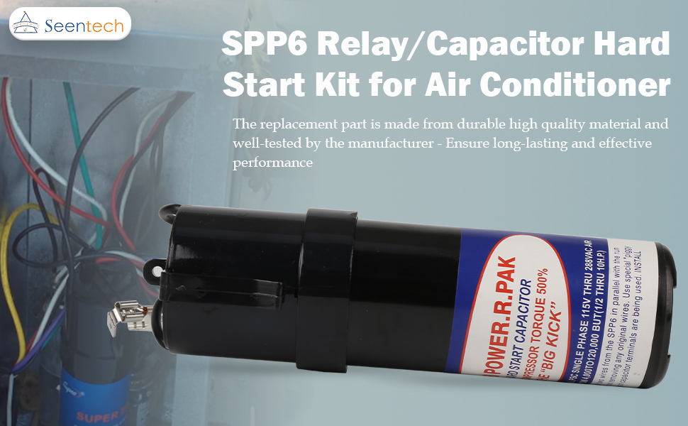 Amazon.com: SPP6 Relay/Capacitor Hard Start Kit with 500% Increase Starting Torque for Air ...