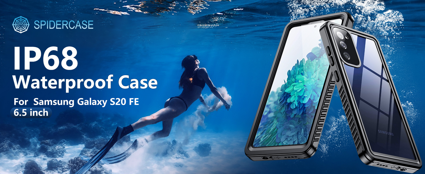 Amazon.com: SPIDERCASE for Samsung Galaxy S20 Fe 5G Case Waterproof,Built-in Camera Lens ...