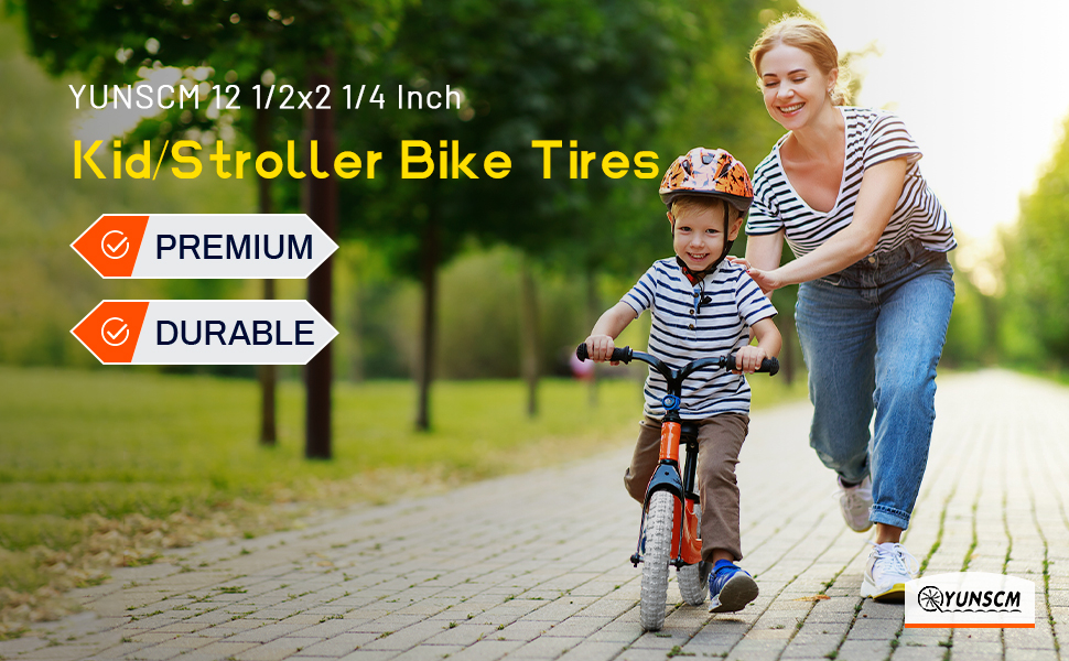 Amazon.com : YUNSCM 2-PCS 12.5" Kid Bike Tires 12 ½ X 2 ¼ (62-203) and 12.5" Heavy Duty Bike ...