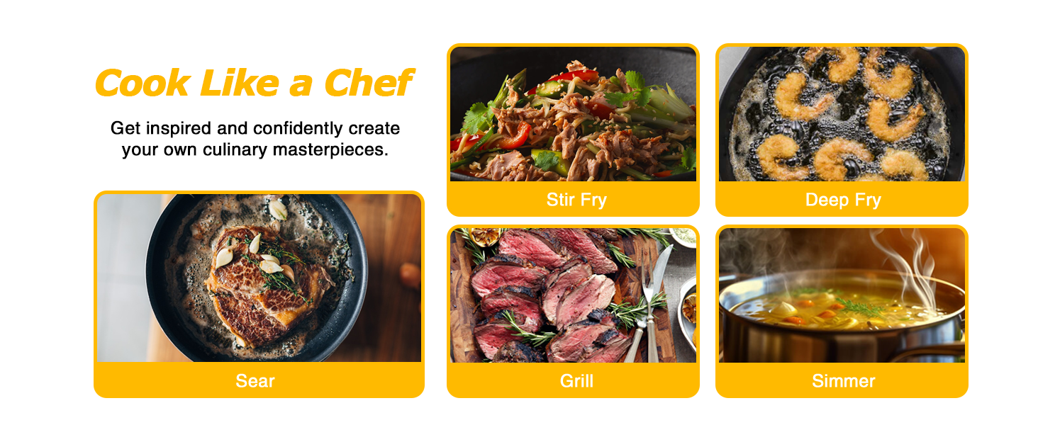 Amazon.com: XKitchen Portable Induction Cooktop, 1800W Induction Burner with 9 Power levels, 12 ...