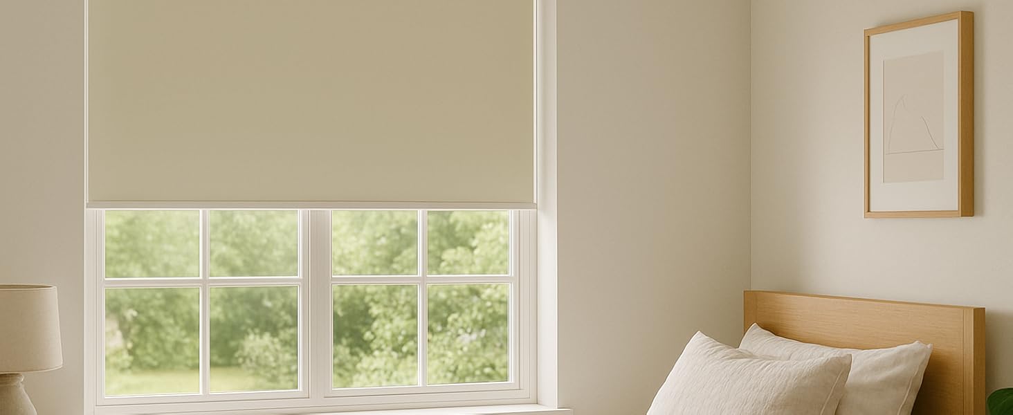 Amazon.com: SHADESLINE Cordless with Valance 100% Blackout Window Shades Pull Down Window Blinds ...