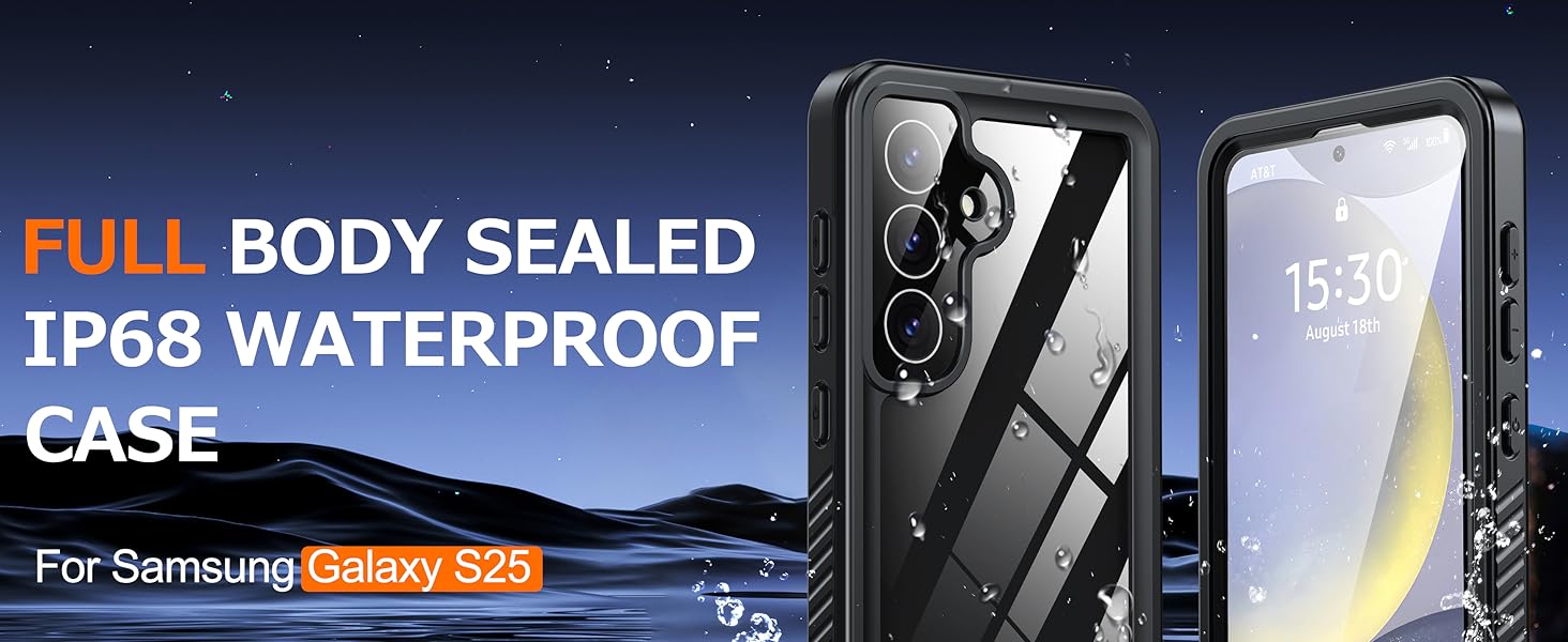 ANTSHARE for Samsung Galaxy S25 Case, [IP68 Waterproof] Samsung S25 Case with [Built-in Screen ...