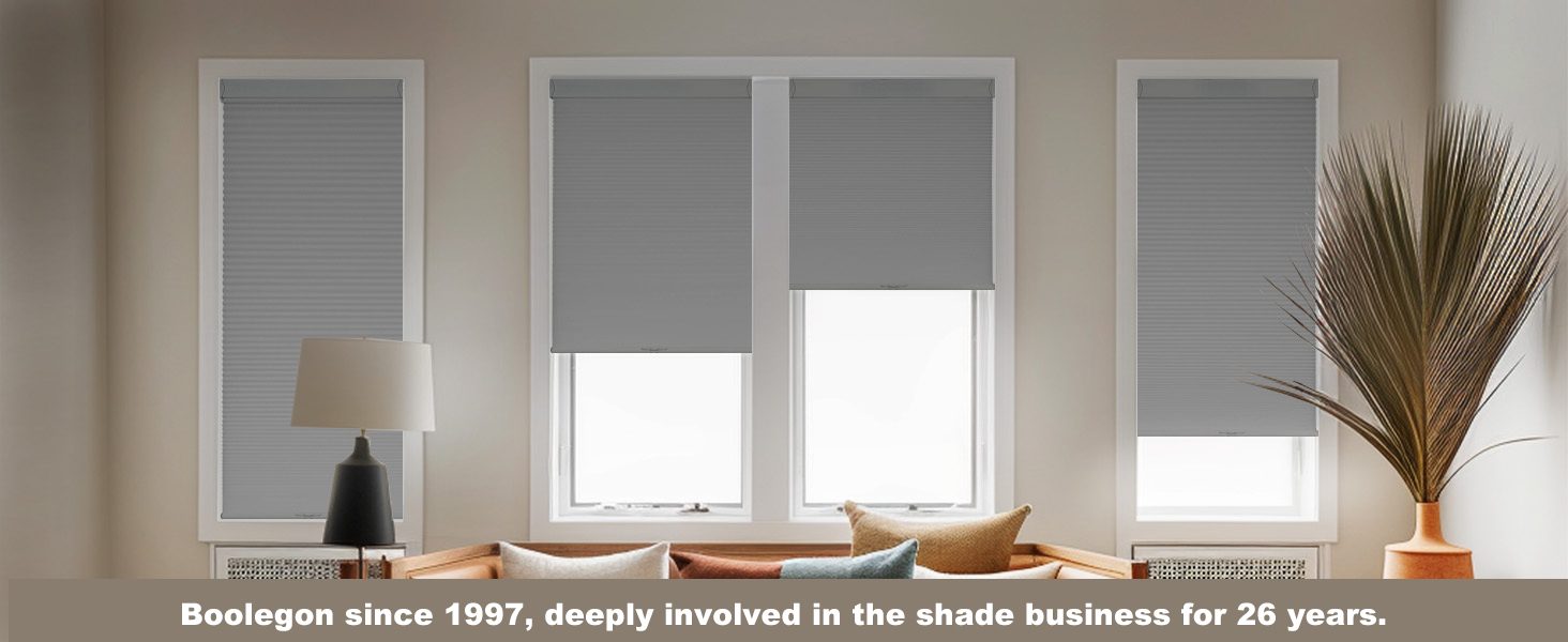 Amazon.com: Boolegon Blackout Cellular Shades Cordless Pull Down Cellular Blinds Thermal ...