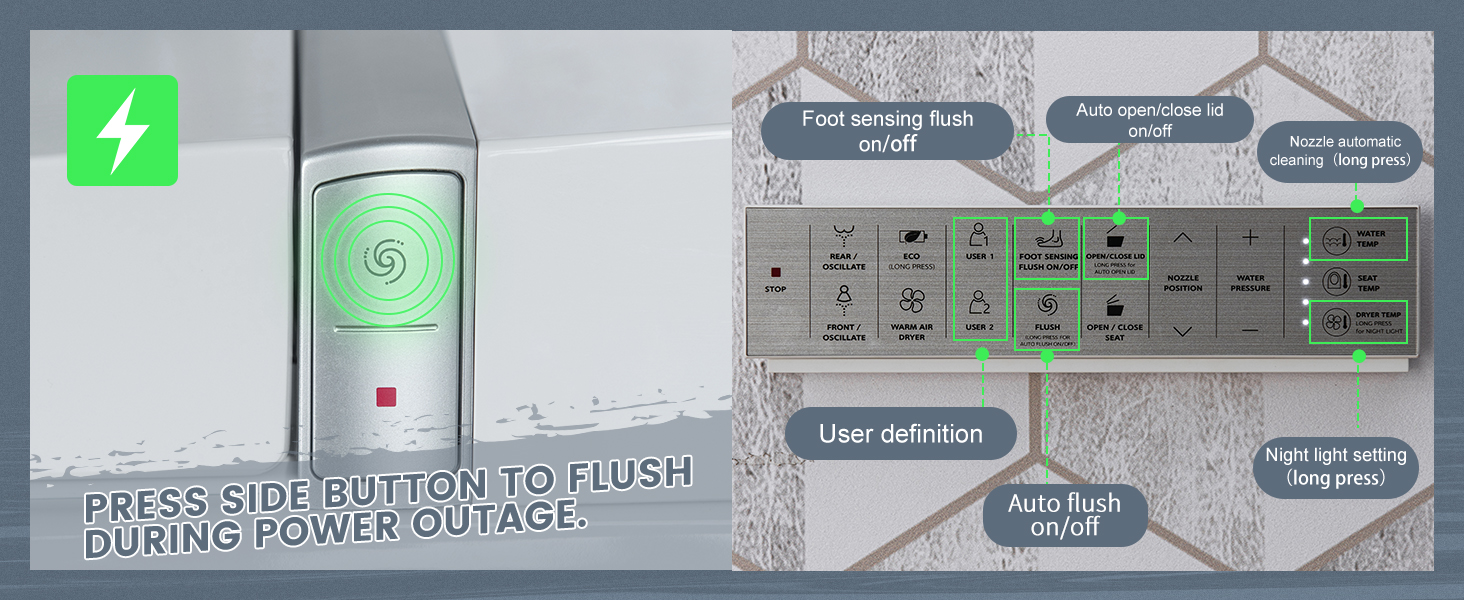 Casta Diva Smart Toilet, Wider Bidet with Heated Seat, Auto Open/Close, Warm Water, Foot Sensor ...