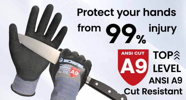 ANSI A9 Highest Level Cut Resistant Work Gloves, Highest Level Abrasion ...